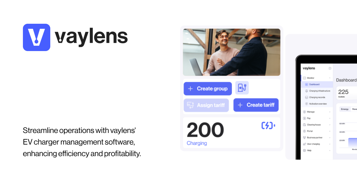 vaylens | EV Charger Management Software • vaylens
